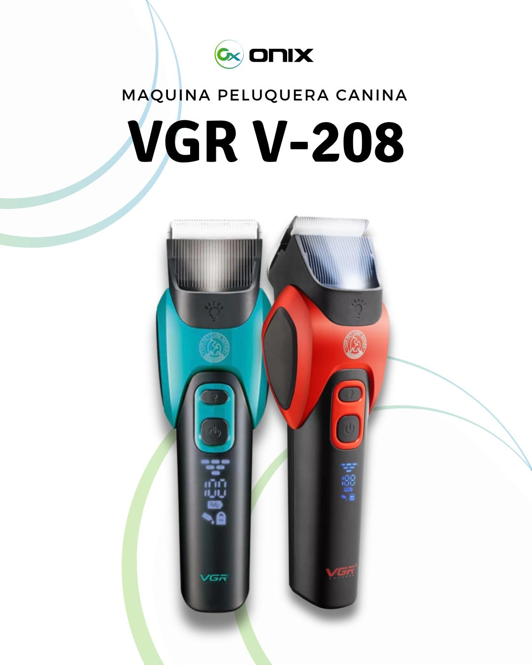 MAQUINA CORTE PELO MASCOTAS VGR V - 208 – Onix